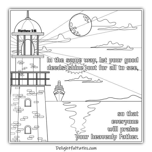Sermon on the Mount Coloring Book for Adults - Delightful Paths