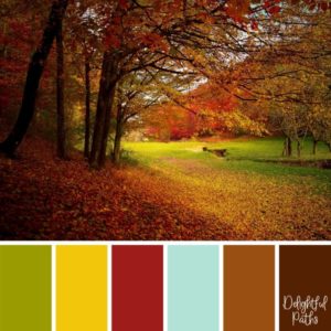 Fall / Autumn Inspired Color Palettes - Delightful Paths