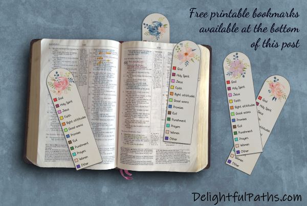 5 Steps to Color Coding Your Bible - With Free Printable Bookmarks ...