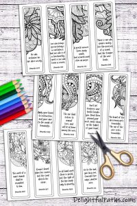 Back to School Printable Coloring Bookmarks - Wisdom from Proverbs ...