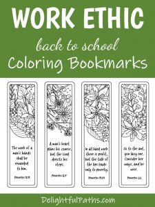 Back to School Printable Coloring Bookmarks - Wisdom from Proverbs ...