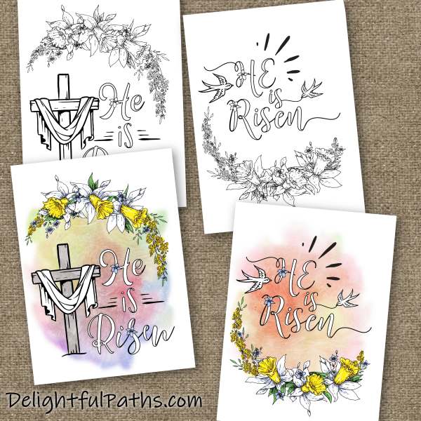 Easter Coloring Bookmarks with Bible Verses - Delightful Paths